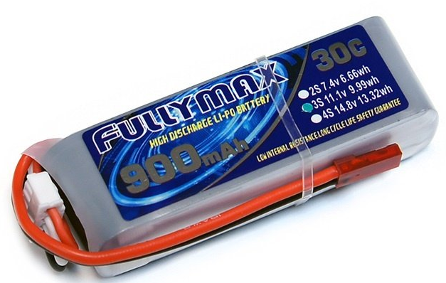 11.1V 3S 900mAh 30C LiPO RC Airplane Battery JST Plug for Helicopter ...