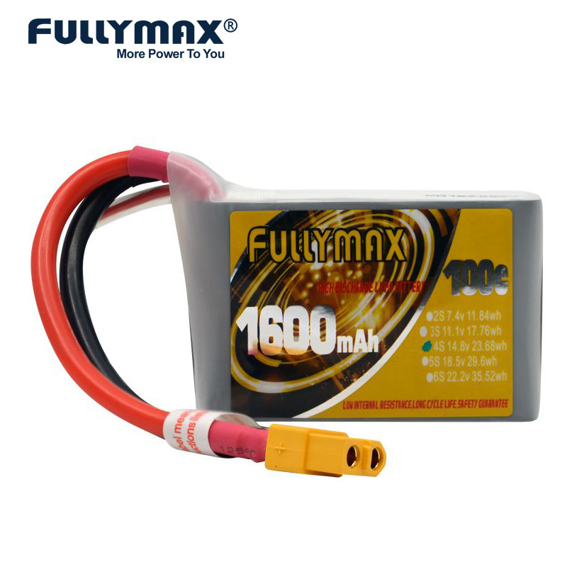 Fullymax 4s 1600mah 30c 14.8v 100c Airplane Rc Lithium Polymer ...